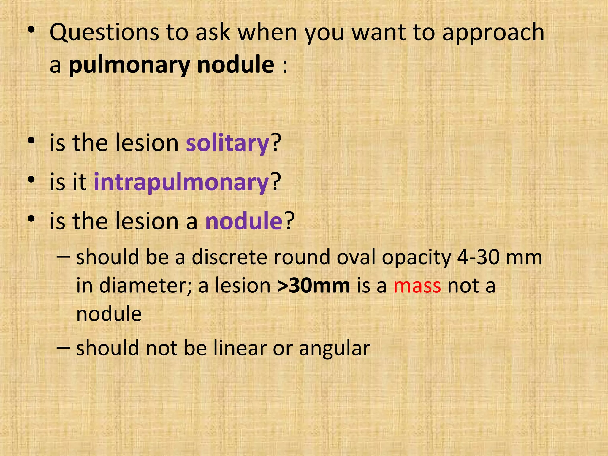 Solitary pulmonary nodule | PPT