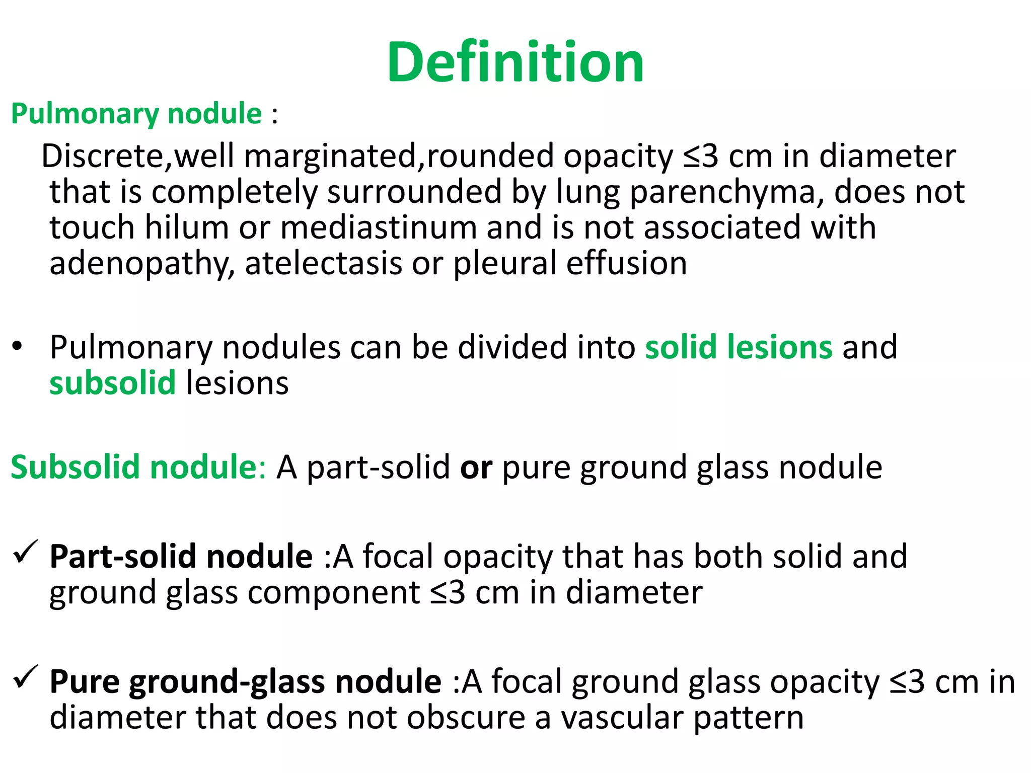 Solitary pulmonary nodule | PPTX