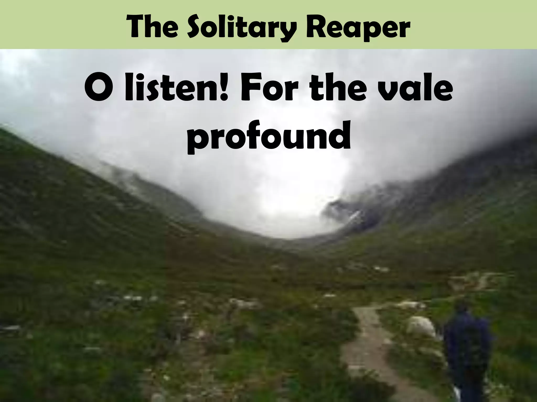 The Solitary Reaper | PPTX