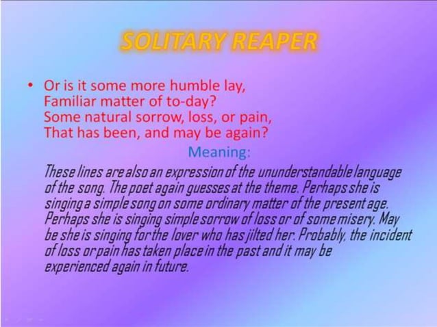 Solitary reaper.ppt