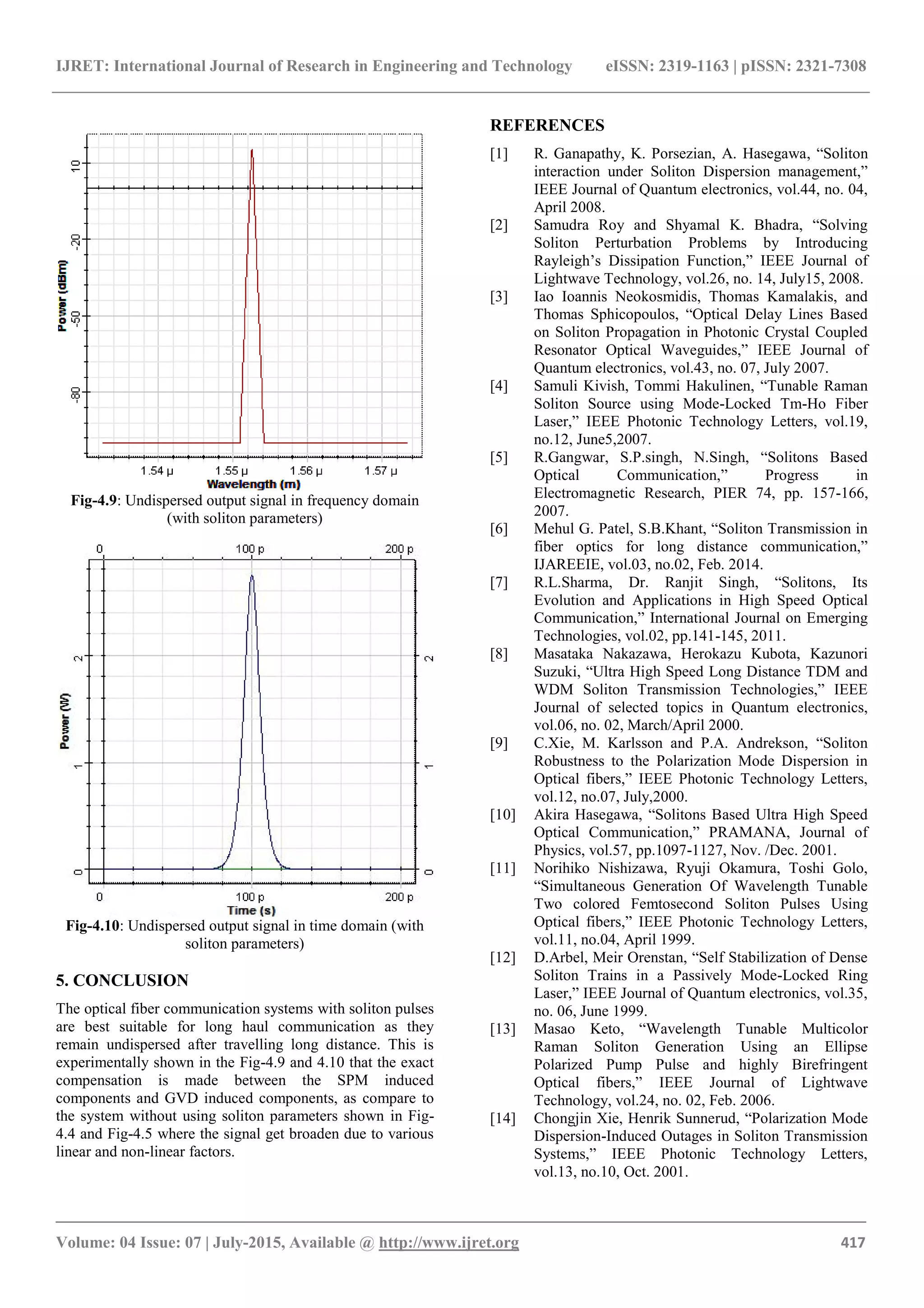 Solitons novel approach for dispersion management | PDF