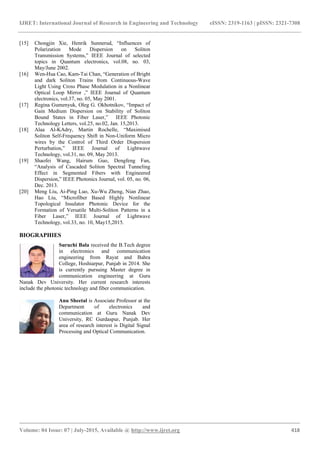 Solitons novel approach for dispersion management | PDF