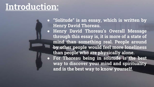 "Solitude" Walden from by Henry David Thoreau.pptx