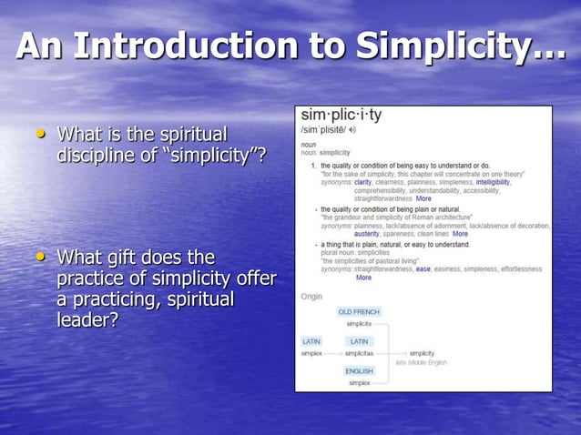 The Spiritual Disciplines of Simplicity and Solitude_UTS Formation ...