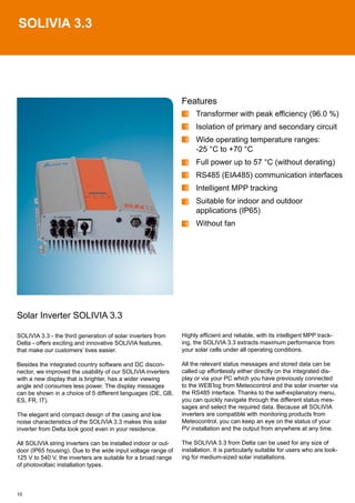 Инверторы Delta Solivia | PDF