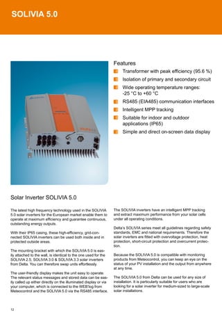 Инверторы Delta Solivia | PDF