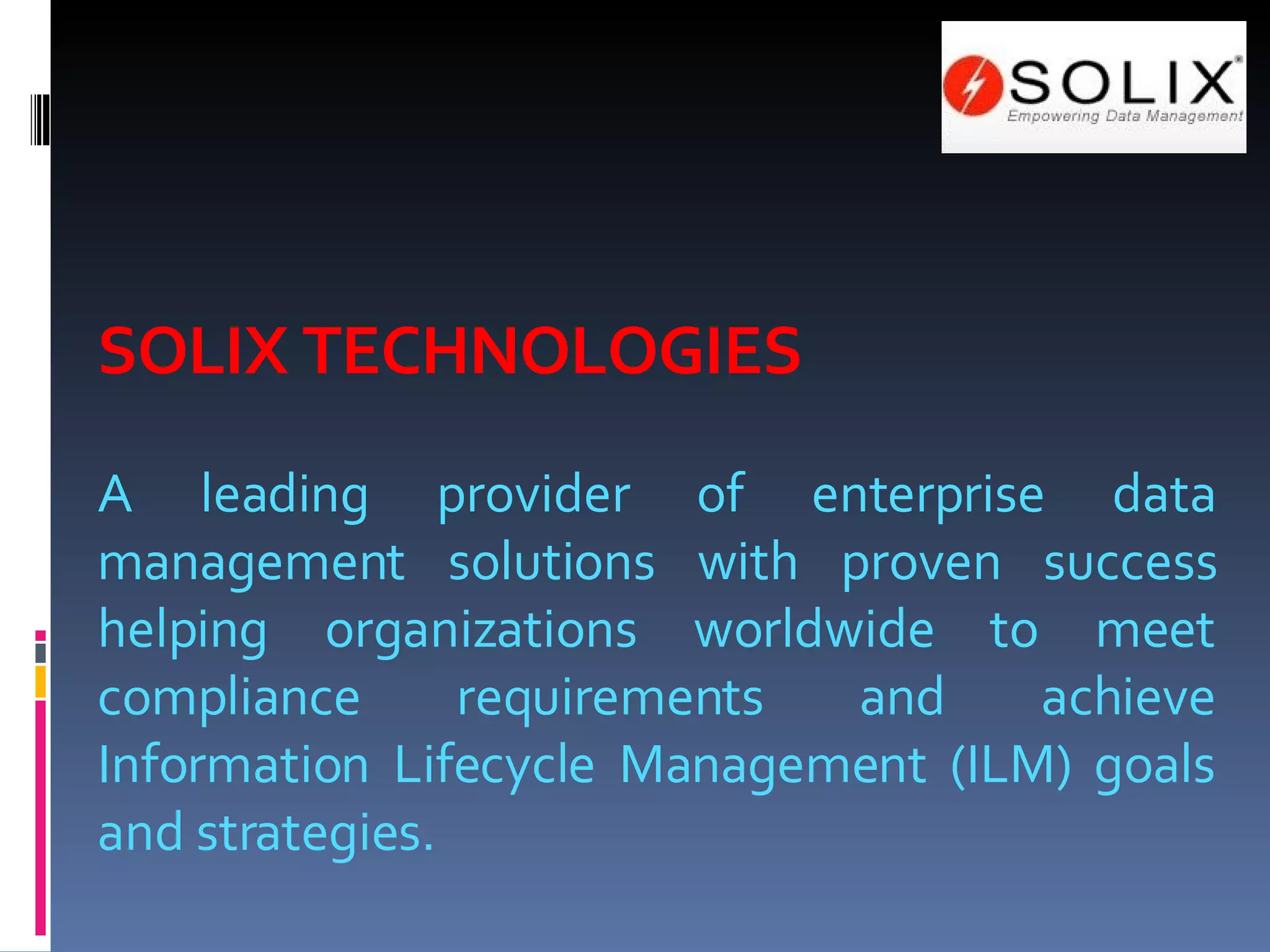 SOLIX - Empowering Data Management | PPT