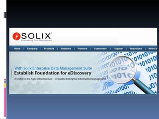 SOLIX - Empowering Data Management | PPT