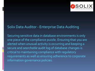SOLIX - Empowering Data Management | PPT
