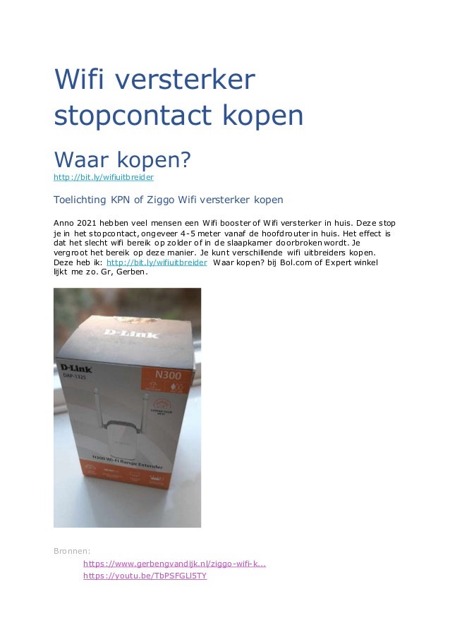 Ziggo wifi versterker kopen review tip