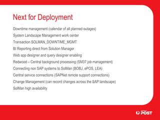 Solution Manager Deployment | PPT