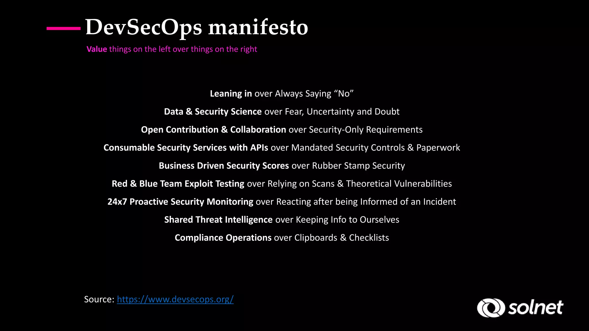 Solnet dev secops meetup | PPT