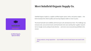 How AI & GEO SEO Transformed Solnfield Organic Supply B2B | PPTX