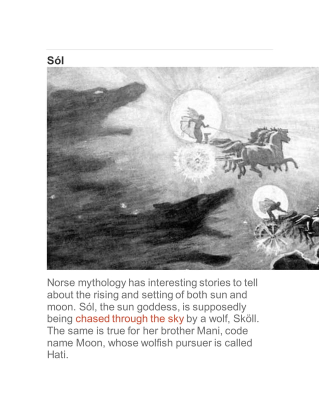 Sól ( norse mythology ). | PDF