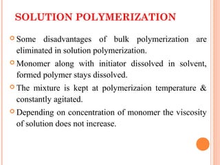 Solution polymerization technique | PPT