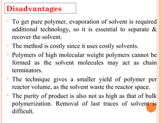 Solution polymerization technique | PPT