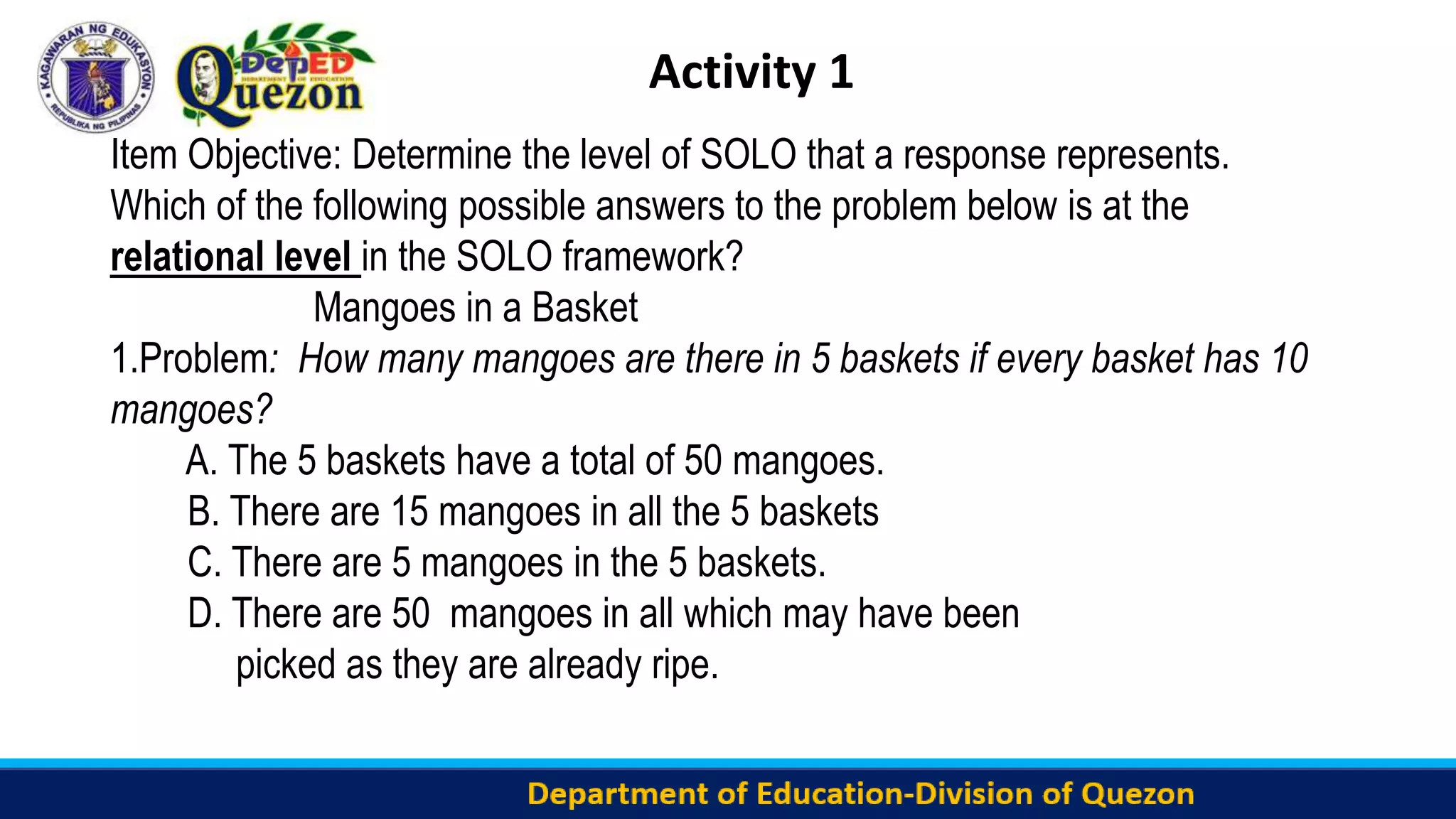 SOLO.pptx | Educational Assessment | Education