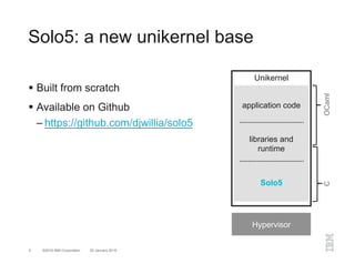 CIF16: Solo5: Building a Unikernel Base From Scratch (Dan Williams, IBM) | PPT