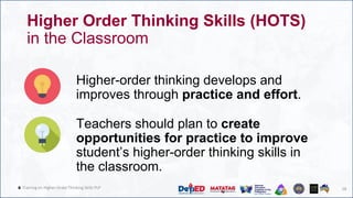 SOLO and HIGHER ORDER THINKING SKILLS in the Classroom.pptx