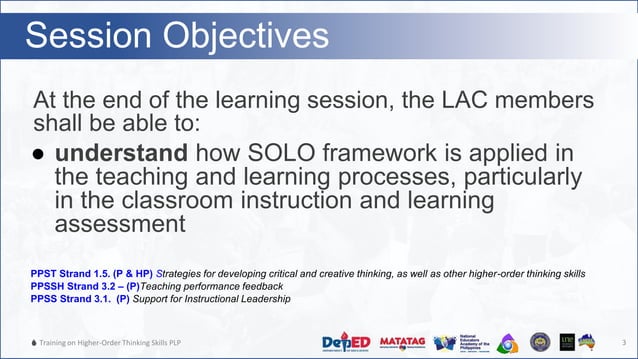SOLO and HIGHER ORDER THINKING SKILLS in the Classroom.pptx