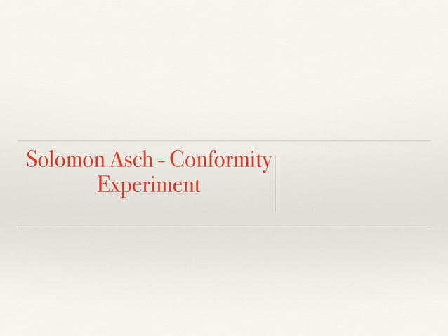 Solomon asch conformity experiment part 1 | PDF