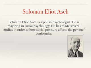 Solomon asch conformity experiment part 1 | PDF
