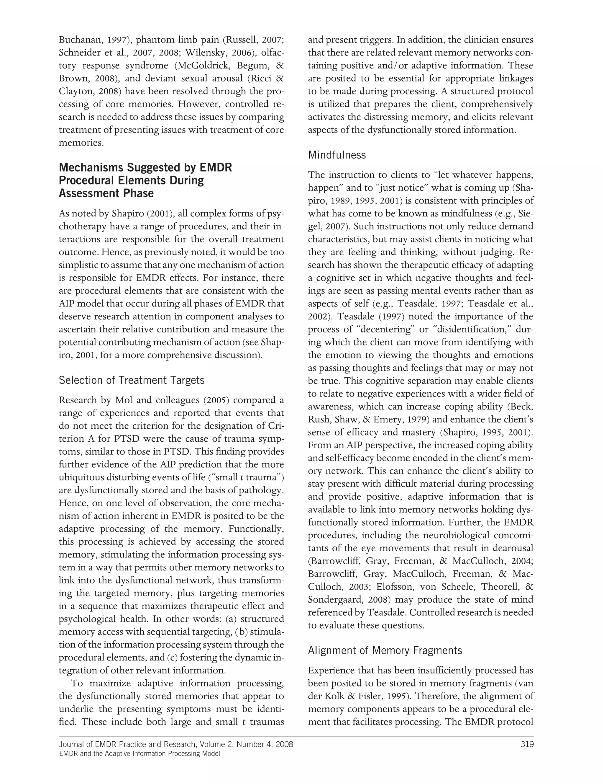 EMDR and the Adaptive Information Processing Model - Solomon e Francine ...