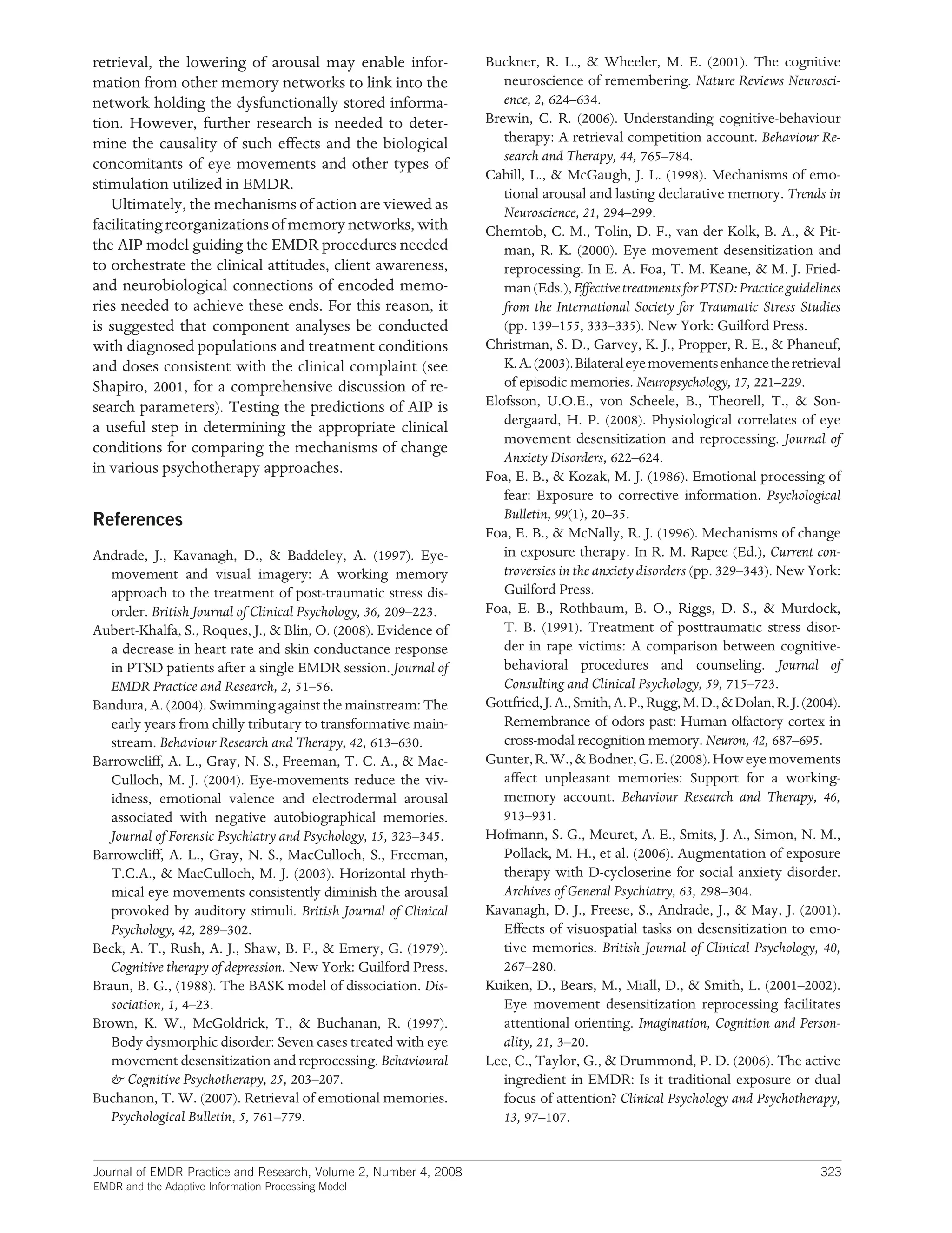 EMDR and the Adaptive Information Processing Model - Solomon e Francine ...