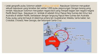KEPASIFIKAN Solomon island | PPTX