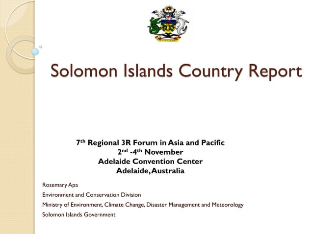 Solomon Islands Report | PPT