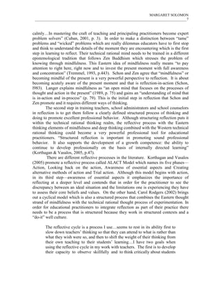 Solomon, margaret training reflective educational practitioners | PDF
