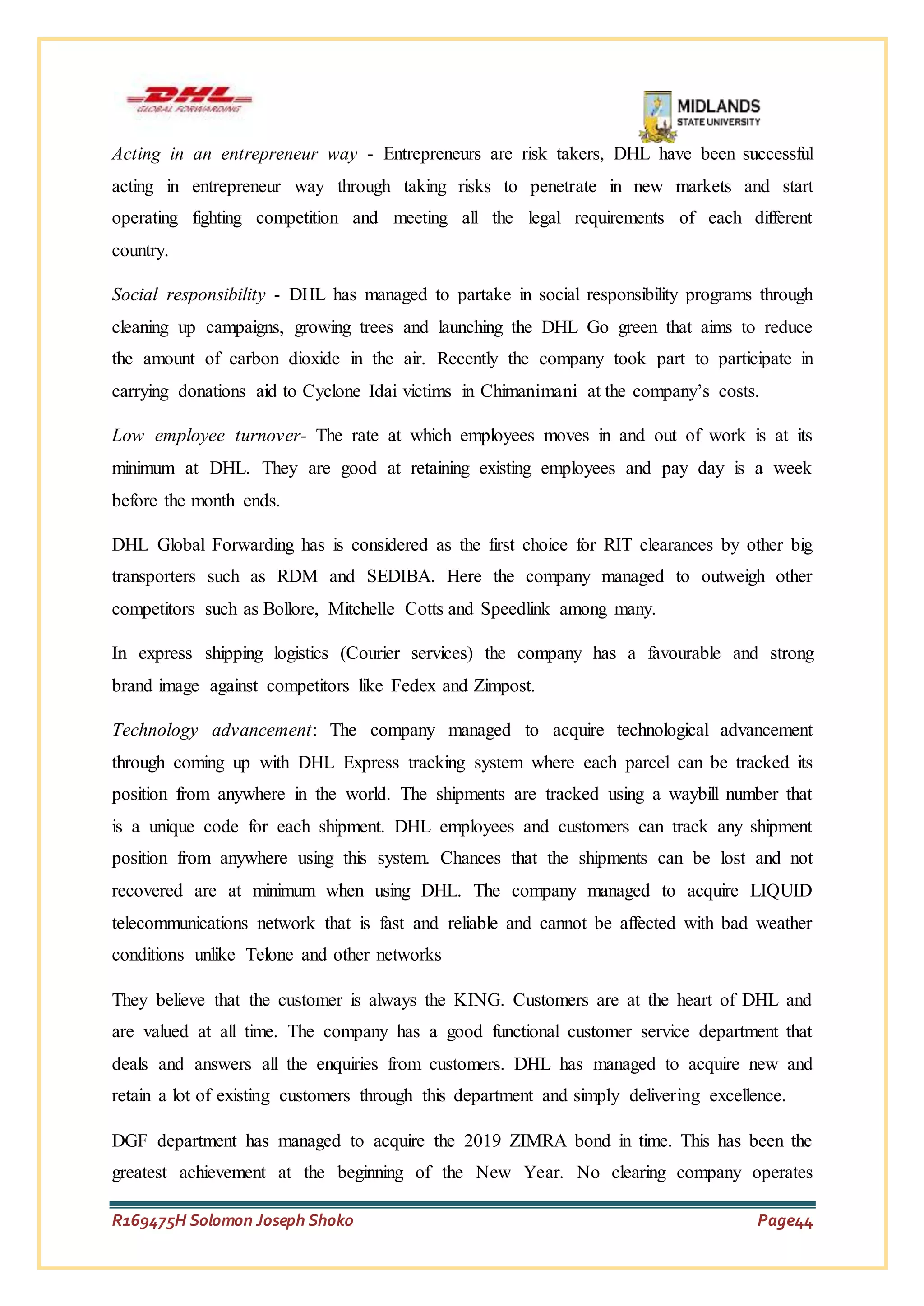 Solomon shoko attachment report | DOCX