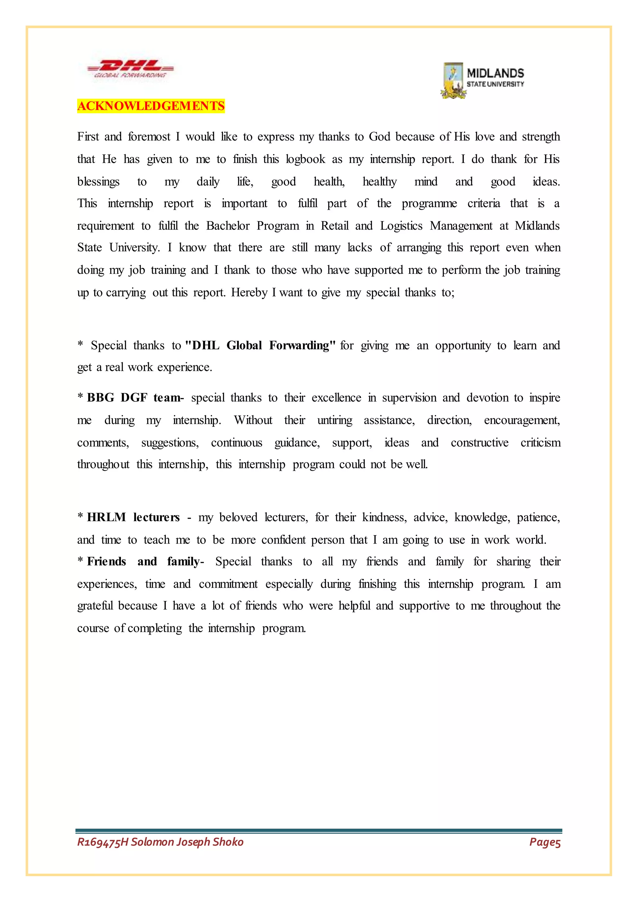 Solomon shoko attachment report | DOCX