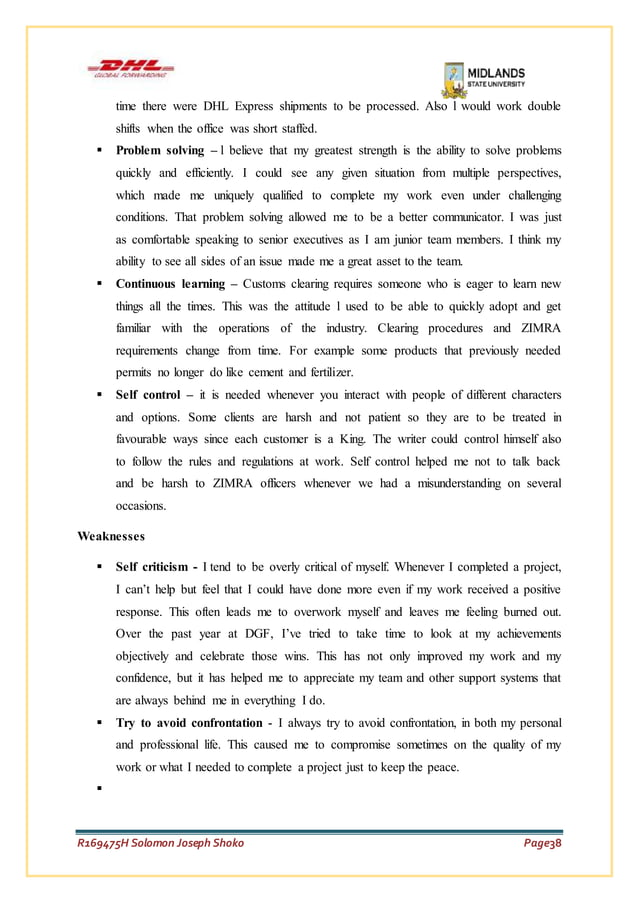 Solomon shoko attachment report | DOCX