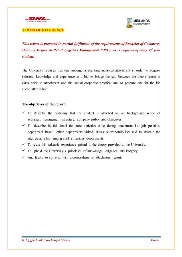 Solomon shoko attachment report | DOCX