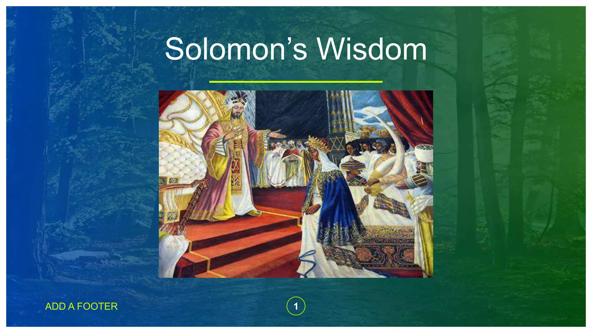 Solomon’s Wisdom 3 Honesty.pptx