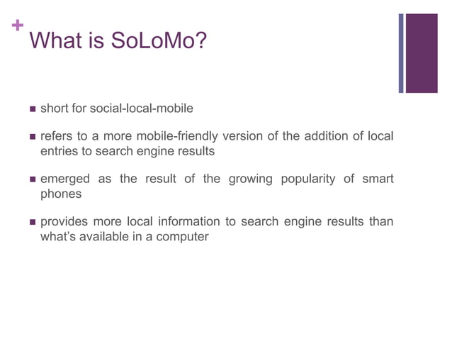 SoLoMo- tion (Jolo Dimaano) | PPT