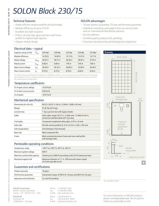Solon Black 230 | PDF | Weather | Science