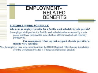 Solo Parent Act of the Philippines or R. A 8972 | PPTX