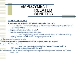 Solo Parent Act of the Philippines or R. A 8972 | PPTX