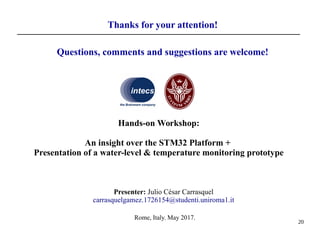 Introduction on STM32 Platform and Presentation of a Water-Level & Temperature Monitoring ...