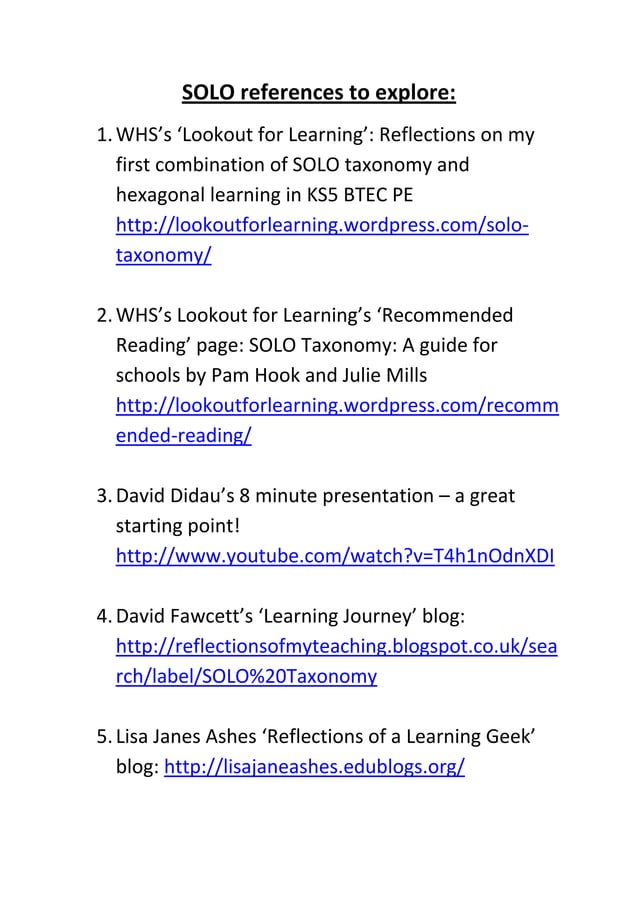 Solo references | DOCX