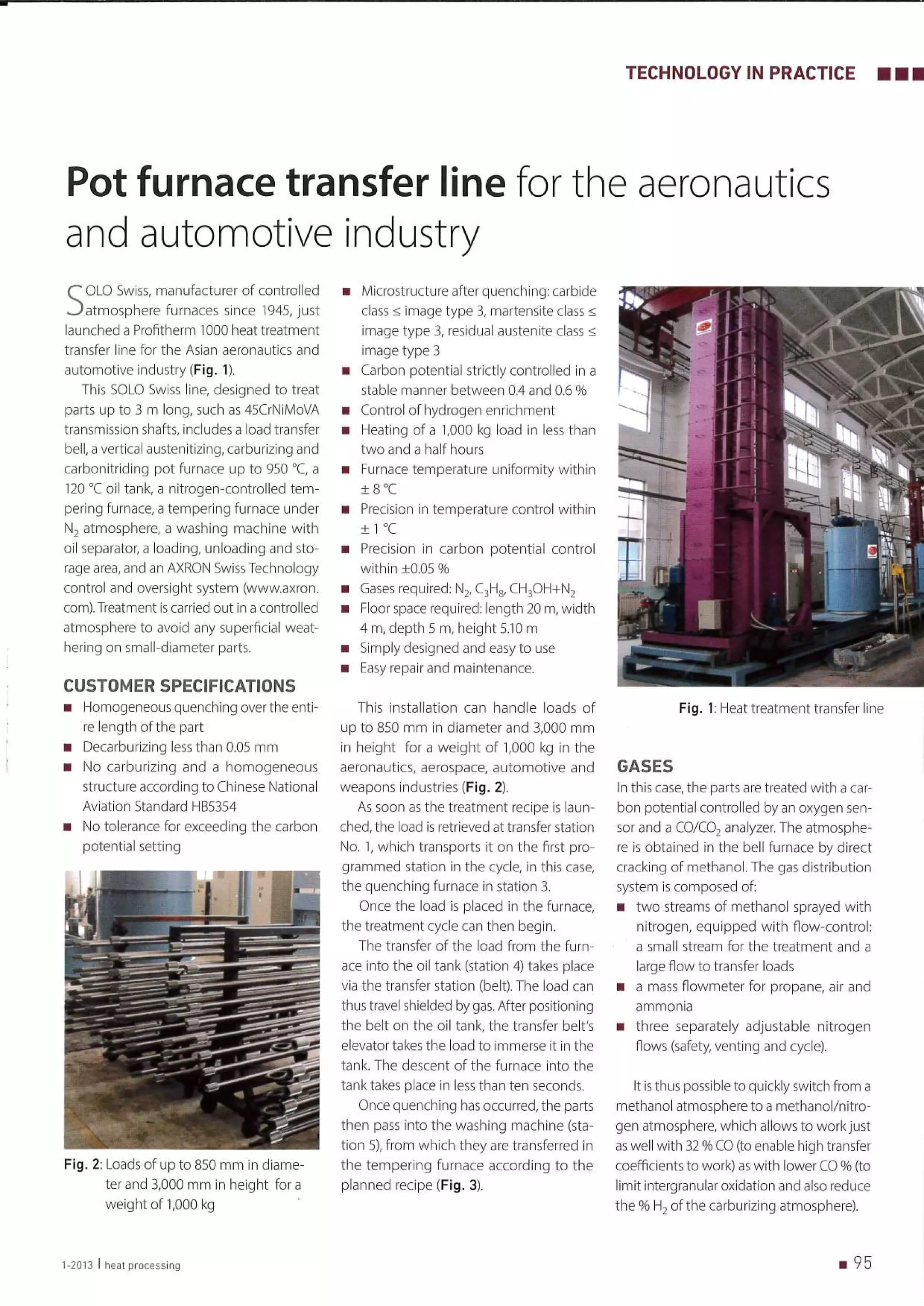 Solo Swiss Automatic Pot Furnace transfer line | PDF