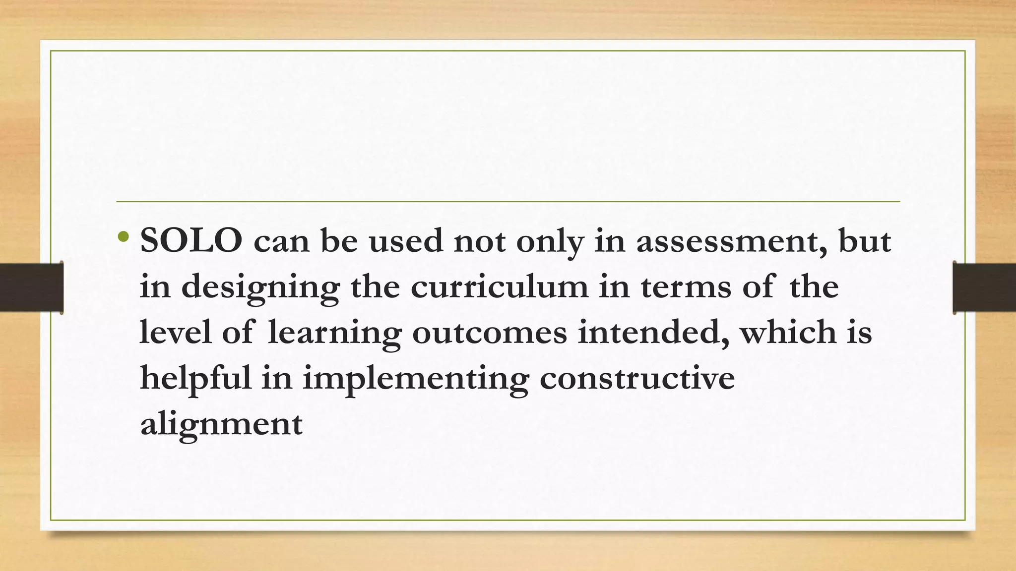 Solo taxonomy complete explanation | PPTX