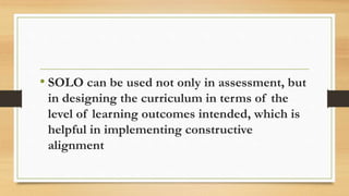 Solo taxonomy complete explanation | PPTX