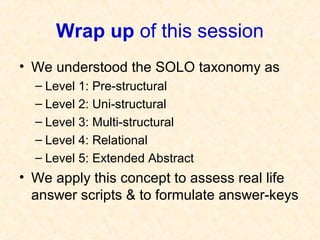 SOLO Taxonomy applied to Medicine | PPT