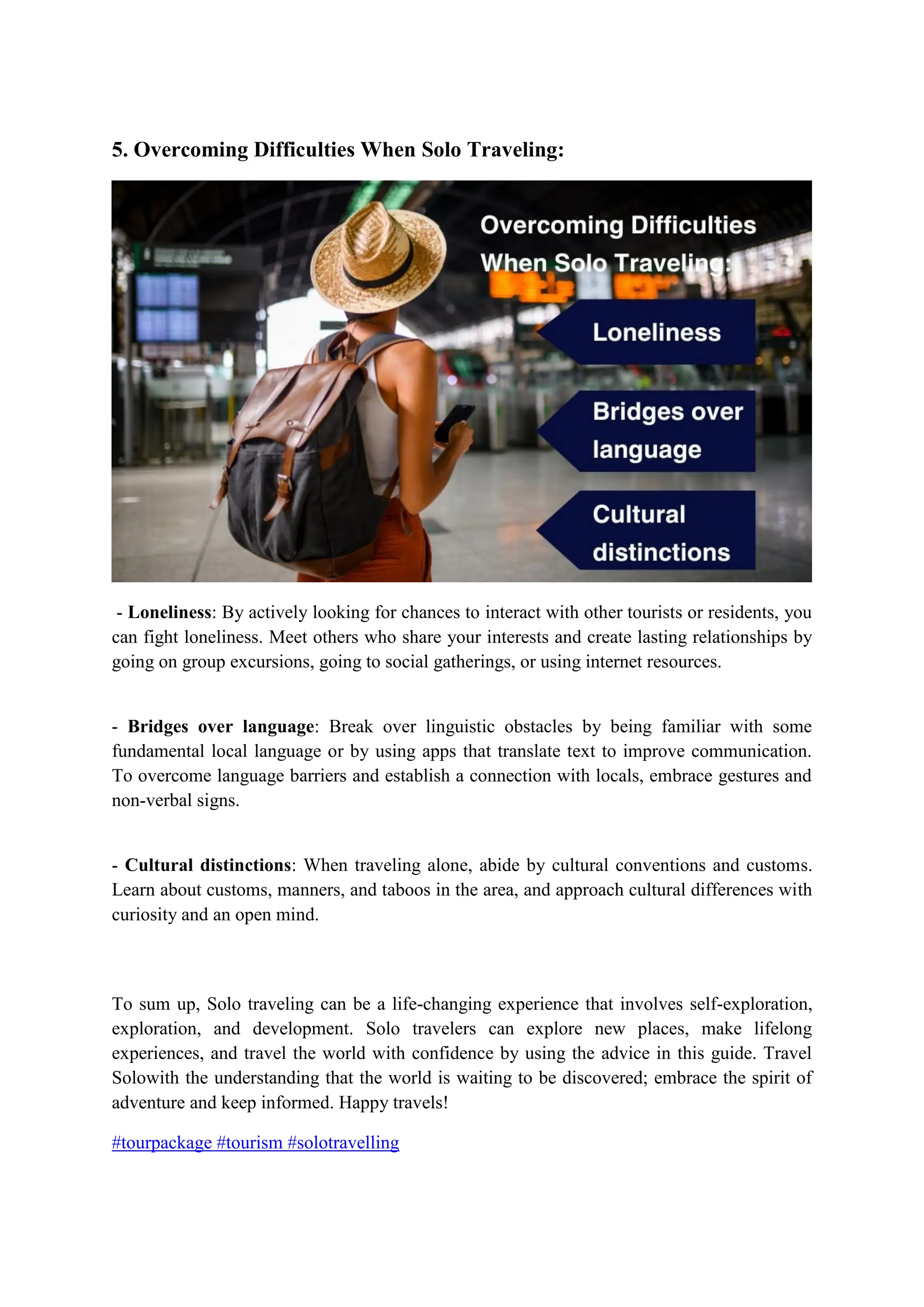 The Ultimate Guide to Solo Travel: Tips, Destinations, and Safety | PDF