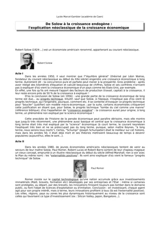 Modèle de Solow | PDF