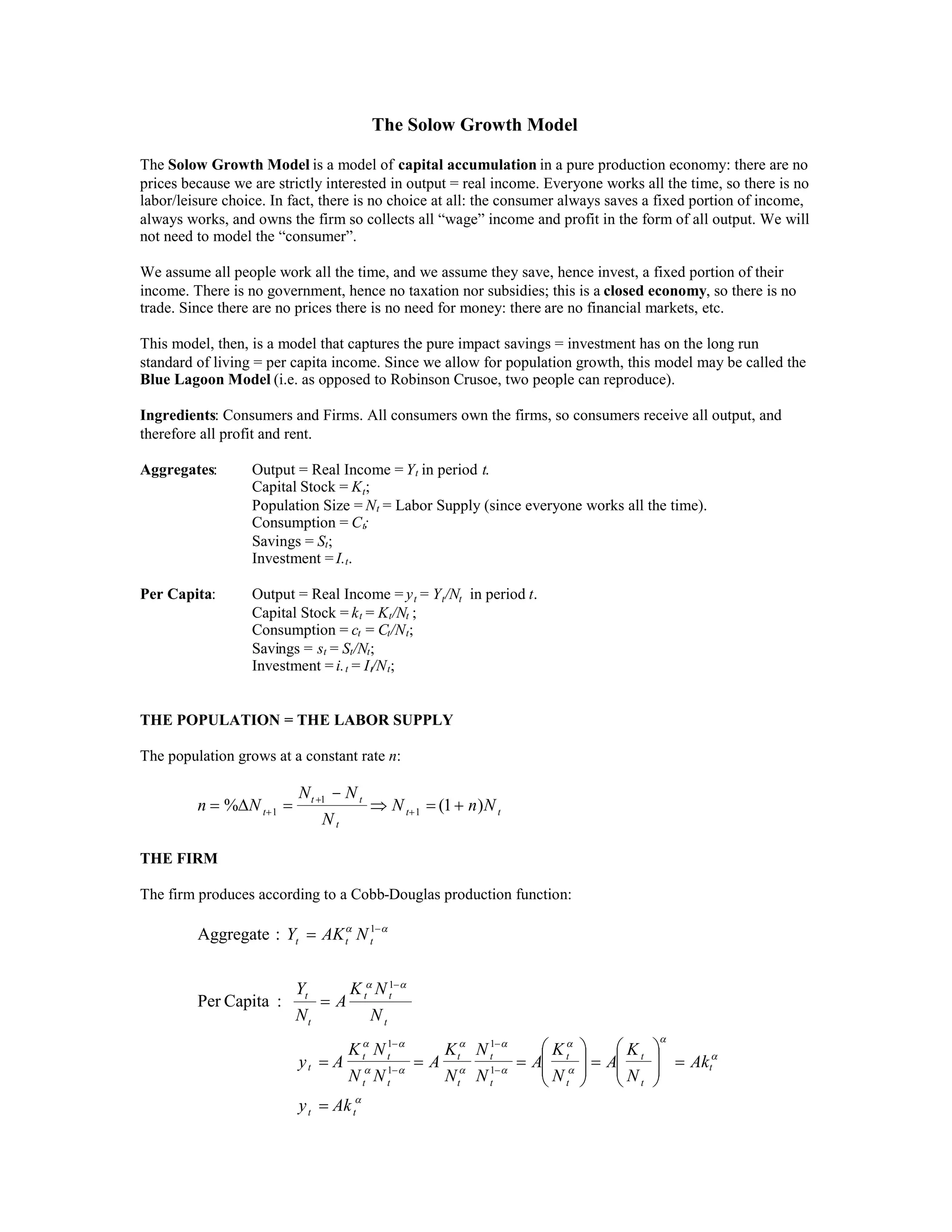 Solow Growth Model | PDF
