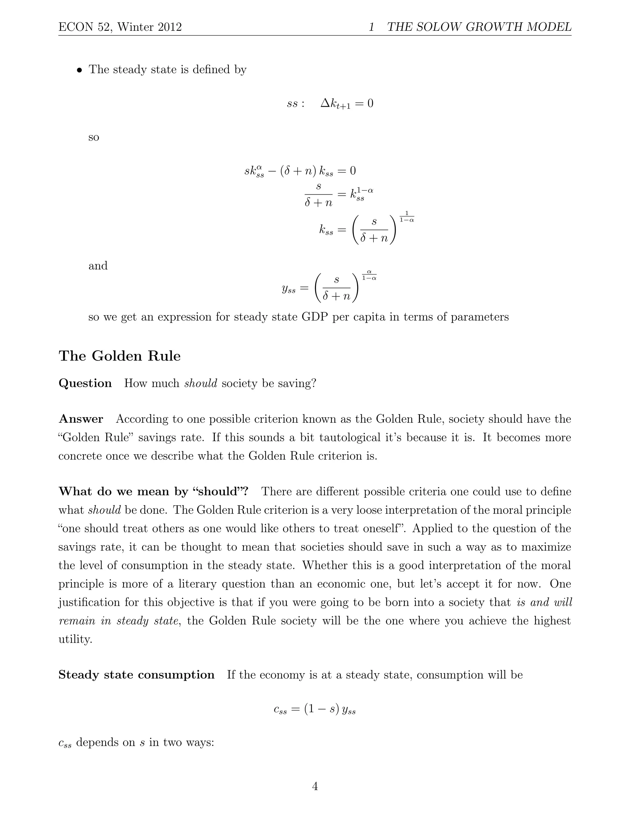 Solow growth model wifh maths | PDF